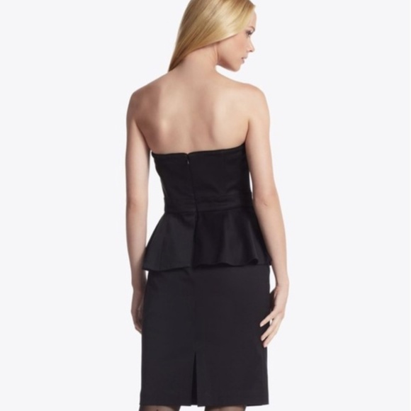 White House Black Market | Dresses | Whbm Black Strapless Peplum Sheath Dress | Poshmark